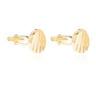 Lanvin Homme, Accessoires, Jaune, Taille: ONE Size Boutons de manchette ovales