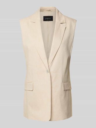 s.Oliver Black Label Relaxed Fit Weste aus Baumwoll-Mix mit Leinen