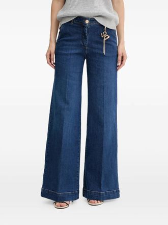 Fracomina charm-detail wide-leg jeans - Blau