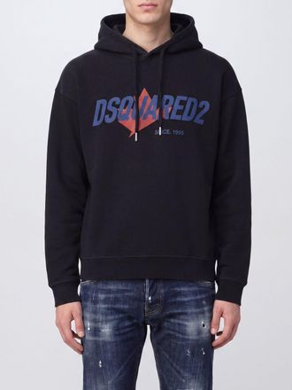 Dsquared2 Sweat &agrave; capuche en coton avec logo imprim&eacute; et &eacute;paules tombantes