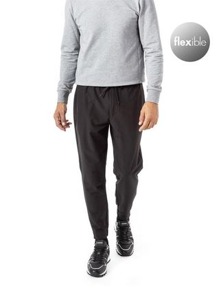 HUGO BOSS Herren Funktionshose schwarz Mikrofaser