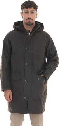 Barbour Homme, Vestes, Brun, Taille: XL Veste à Capuche en Coton Ciré avec Col en Velours