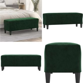 vidaXL Sitzbank Dunkelgrün 100x35x41 cm Samt - Sitzbank - Samtsofa - Lounge Sofa - Bequeme Sitzbank - Dunkelgrüner Sessel - Home & Living