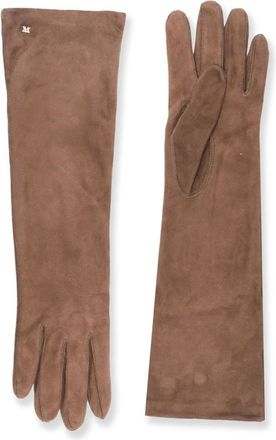 Max Mara Femme, Accessoires, Brun, Taille: 8 IN Leather Gloves