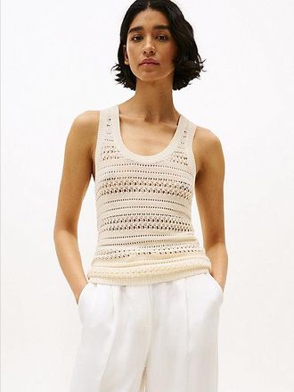 Tommy Hilfiger Débardeur ajusté en crochet à dos nageur