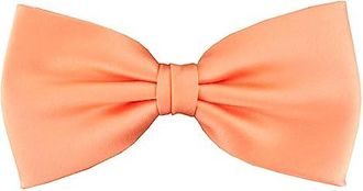TigerTie Noeud papillon en satin pr&eacute;-nou&eacute; - Couleur unie unie + coffret cadeau, Orange abricot, Fliegengr&ouml;&szlig;e: ca. 12.5 cm x 6,5 cm