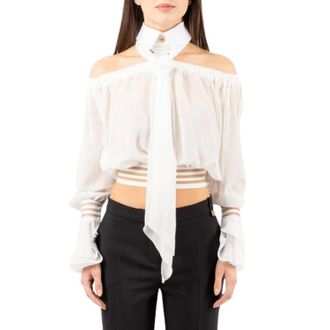 Elisabetta Franchi Damen, Blusen & Hemden, Wei&szlig;, XSGr&ouml;&szlig;e