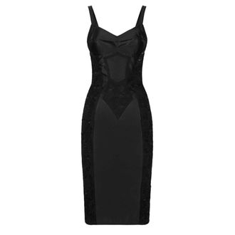 Dolce & Gabbana Elegantes Schwarzes Kleid mit Spitzen-Details - - Dresses - Damen - Schwarzk - XL