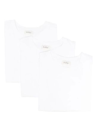Second/Layer lot de trois t-shirt en coton biologique - Blanc