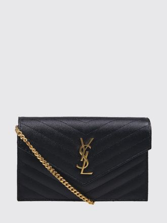 Saint Laurent Envelope-Mini-Tasche aus gestepptem Leder mit YSL-Monogramm