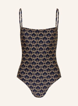 Vilebrequin Bandeau-Badeanzug Facette blau