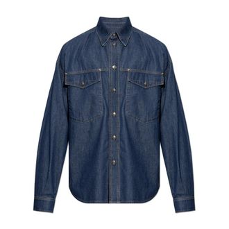 Versace Homme, Chemises, Bleu, Taille: 2XL Chemise en jean