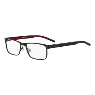 HUGO BOSS unisex, Accessoires, Noir, Taille: 55 MM Monture Lunettes Noir Rouge