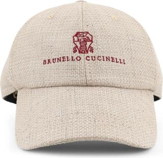 Brunello Cucinelli Homme, Accessoires, Beige, Taille: L Chapeau en Soie, Lin et Laine