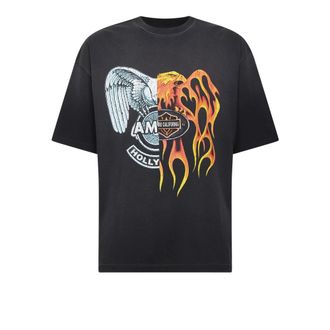 Amiri Homme, Tops, Noir, Taille: S T-shirt Oversize Assembl&eacute;