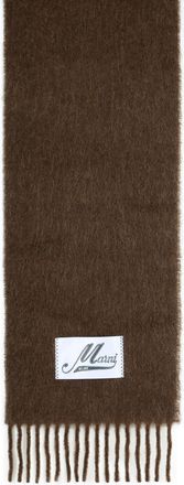 Marni &Eacute;charpe en m&eacute;lange dalpaga marron