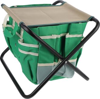 Milisten Gartenhocker Mit Aufbewahrungstasche Multifunktionshocker Mit Werkzeugtasche Kompakter Minihocker Mit Stauraum Für Gartengeräte