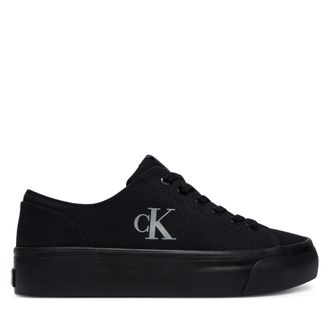 Calvin Klein Sneakers Calvin Klein Vulc Flatform Low Canvas Mg YW0YW01763 Schwarz