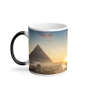 Fabulous Thermoreagierende Tasse Magische Tasse - Pyramiden von Gizeh Ägypten Sonnenschicht Landschaft Monument - 325 ml