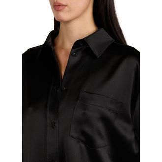 By Malene Birger Chemise satin&eacute;e &agrave; manches longues Audrey