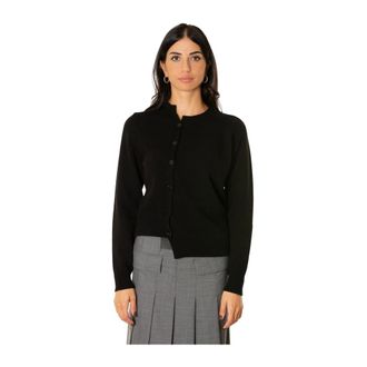 Semicouture Cardigan Asimmetrico - Femme - Pulls - Noir - Taille: 38 FR