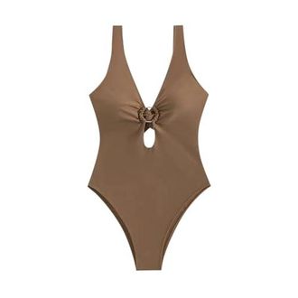 Generic Maillot de bain pour femme athl&eacute;tique &agrave; s&eacute;chage rapide Monokini d&eacute;t&eacute; vintage Push Up Grande taille Maillot de bain rembourr&eacute; Vacances V&ecirc;tements de pla