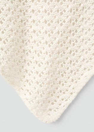 Mango Ch&acirc;le maille ajour&eacute;e &eacute;cru - Femme - Taille unique - MANGO