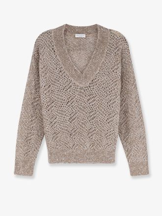 Brunello Cucinelli Mohair blend sweater with Dazzling pattern - BRUNELLO CUCINELLI - gender_Woman