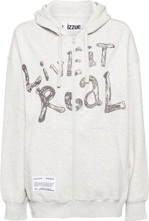 Izzue Jacke mit grafischem Print - Grau