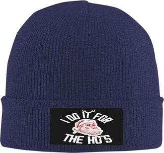 Generic Bonnet Tricoté Je Le Fais pour La Fête De Noël Drôle du Père Noël Classique Bonnet Chapeau Tricot Chaud Beanie Hats pour Femme Ski Cyclisme