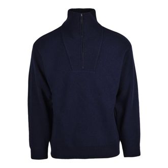 Daniele Fiesoli Homme, Pulls, Bleu, Taille: XL Pull &agrave; col roul&eacute; zipp&eacute;