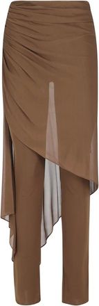 Giuseppe Di Morabito Femme, Pantalons, Brun, Taille: 36 FR Ruched Pantalons