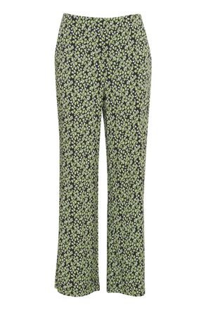Ichi IHAYA PA Damen Hose Stoffhose Eingrifftaschen Gemustert leicht elastisch Regular Fit, Größe:40, Farbe:Sprucestone Flower AOP (203007)