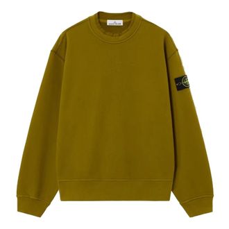 Stone Island Cactus Cotton Sweatshirt - - Sweatshirts & Hoodies - Herren - Gr&uuml;n - S