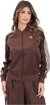 adidas Femme, Vestes, Brun, Taille: 36 FR Adicolor SST Satin