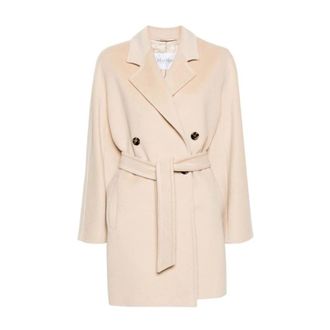 Max Mara Beiger Wollkaschmir Mantel Aw24 - - Coats - Damen - Beige - M