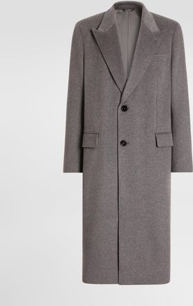 Dolce & Gabbana Doppelreihiger Mantel Aus Kaschmir - Mann M&auml;ntel Und Jacken Grau 48