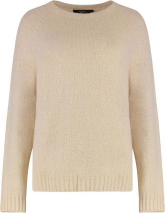 Max Mara Femme, Pulls, Beige, Taille: 42 FR Ghiacci Alpaca Blend Sweater