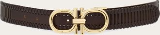 Ferragamo Herren Verstellbarer Gancini-G&uuml;rtel Braun