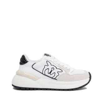 Pinko Mesh Leder Sneaker Love Birds - - Shoes - Damen - Wei&szlig; - 37 EU