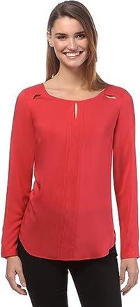 Vincenzo Boretti Chemisier, Taille Normale, Encolure Bateau Rouge XL