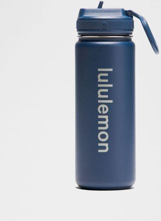 lululemon Bouteille deau Back to Life 530 ml Bouchon avec paille - Bleu