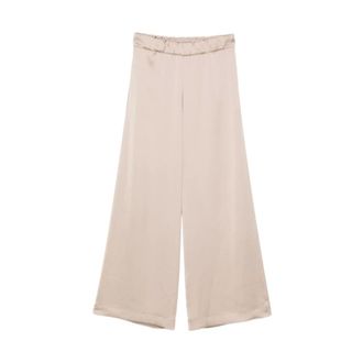 D.exterior Femme, Pantalons, Beige, Taille: 44 FR Wide Leg Pantalons