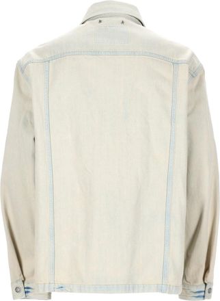 Golden Goose Embroidered Denim Jacket - Beige