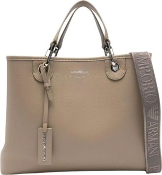 Emporio Armani Femme, Sacs, Gris, Taille: ONE Size MyEA Small Pebbled Shopper Bag