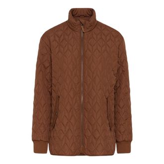 Kaffe Lange Steppjacke - - Jackets - Damen - Braun - XL