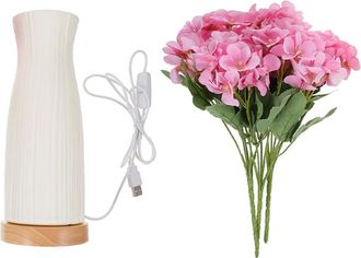 Angoily Zarte Nachttischlampe Vase Nachtlicht Moderne Wohnkultur Rose Tischlampe Dekoratives Ornament