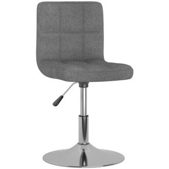 vidaXL Vidaxl - Chaise pivotante &agrave; manger Gris clair Tissu