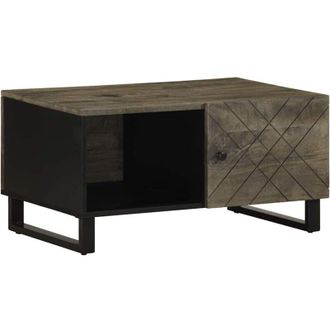 vidaXL Couchtisch Schwarz 80x50x40 cm Massivholz Mango Vidaxl