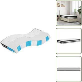 vidaXL Matratze Taschenfederkern Mittel 90x190 cm - Taschenfederkernmatratze - Matratze 90x190 - Mittelhart - Doppelbettmatratze - Matratze Wei&szlig; - The